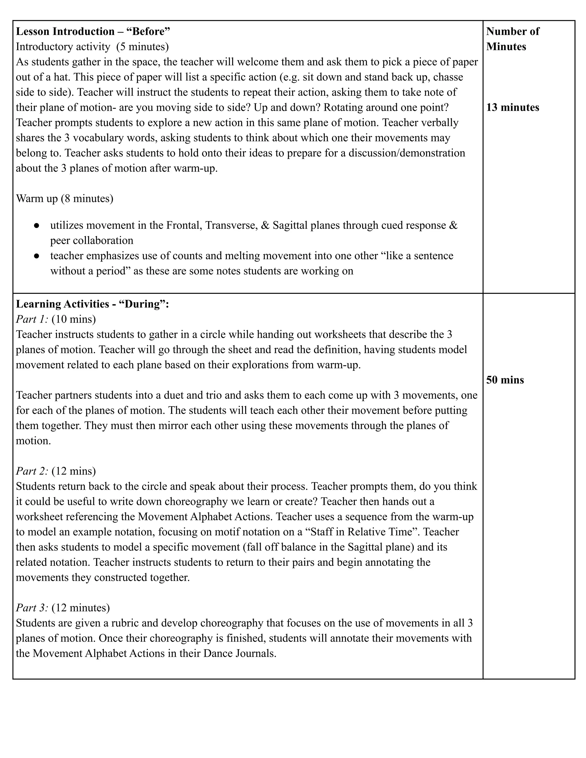 Motion & Notation Across Planes | PDF