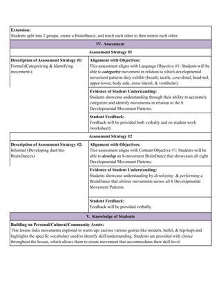 BrainDance Lesson | PDF