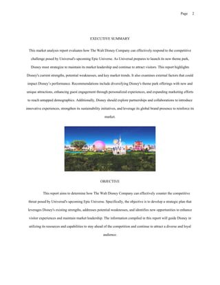 Walt Disney World Market Analysis Report. | PDF
