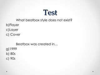 Alvaro cabello beatbox | PPT | Hip Hop Music | Music