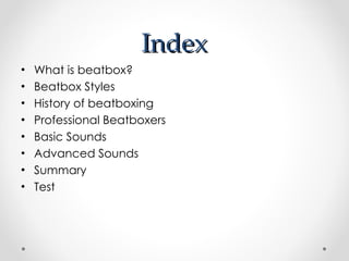 Alvaro cabello beatbox | PPT | Hip Hop Music | Music