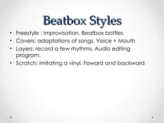 Alvaro cabello beatbox | PPT | Hip Hop Music | Music