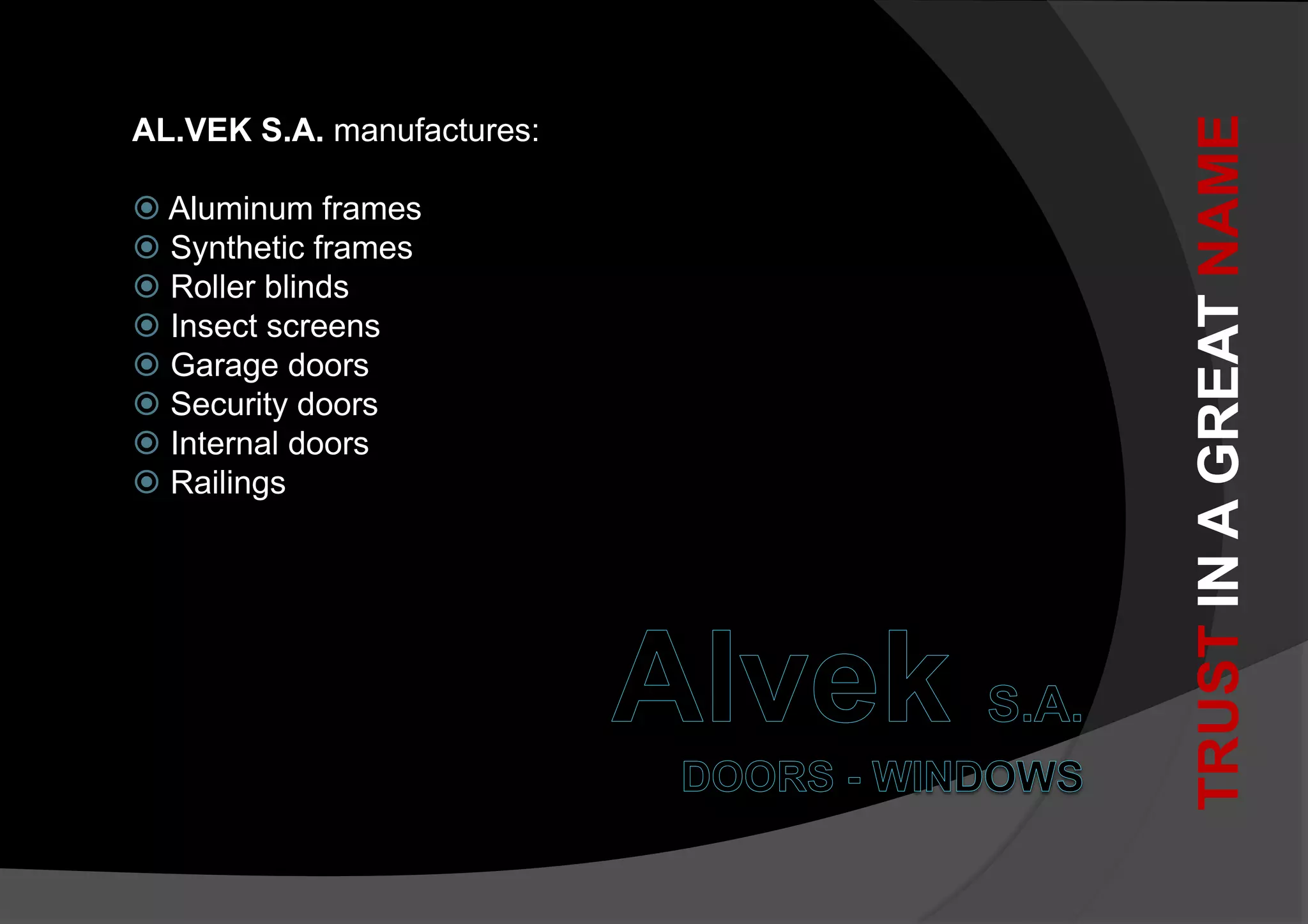 ALVEK PVC FRAMES AND DOORS | PPT