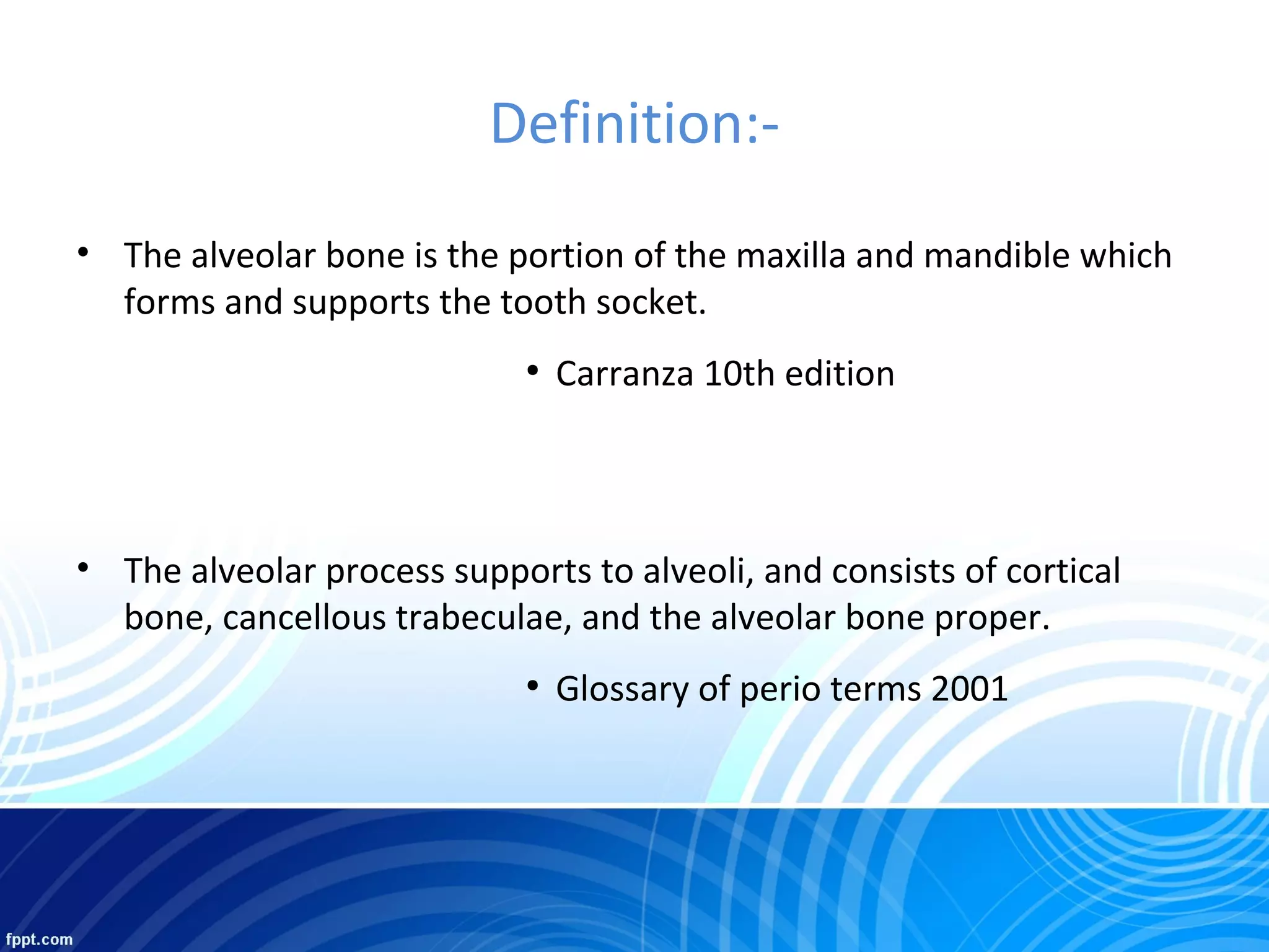 Alveolar bone in health | PPT