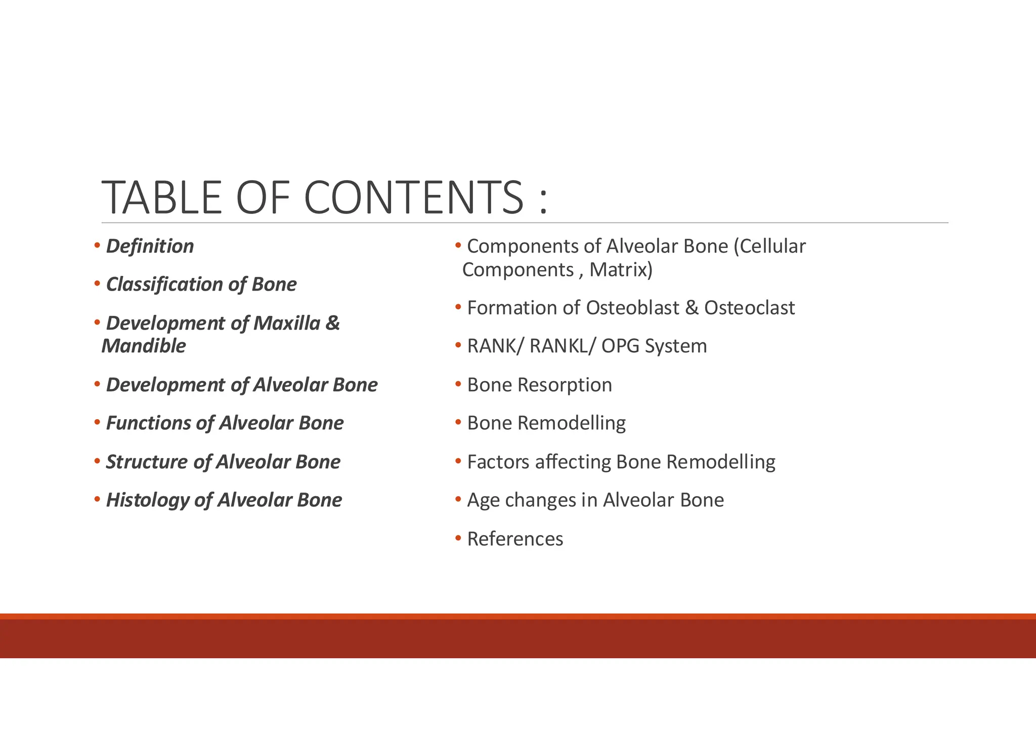 ALVEOLAR BONE (Part-1) : Definition, Classification, Development ...