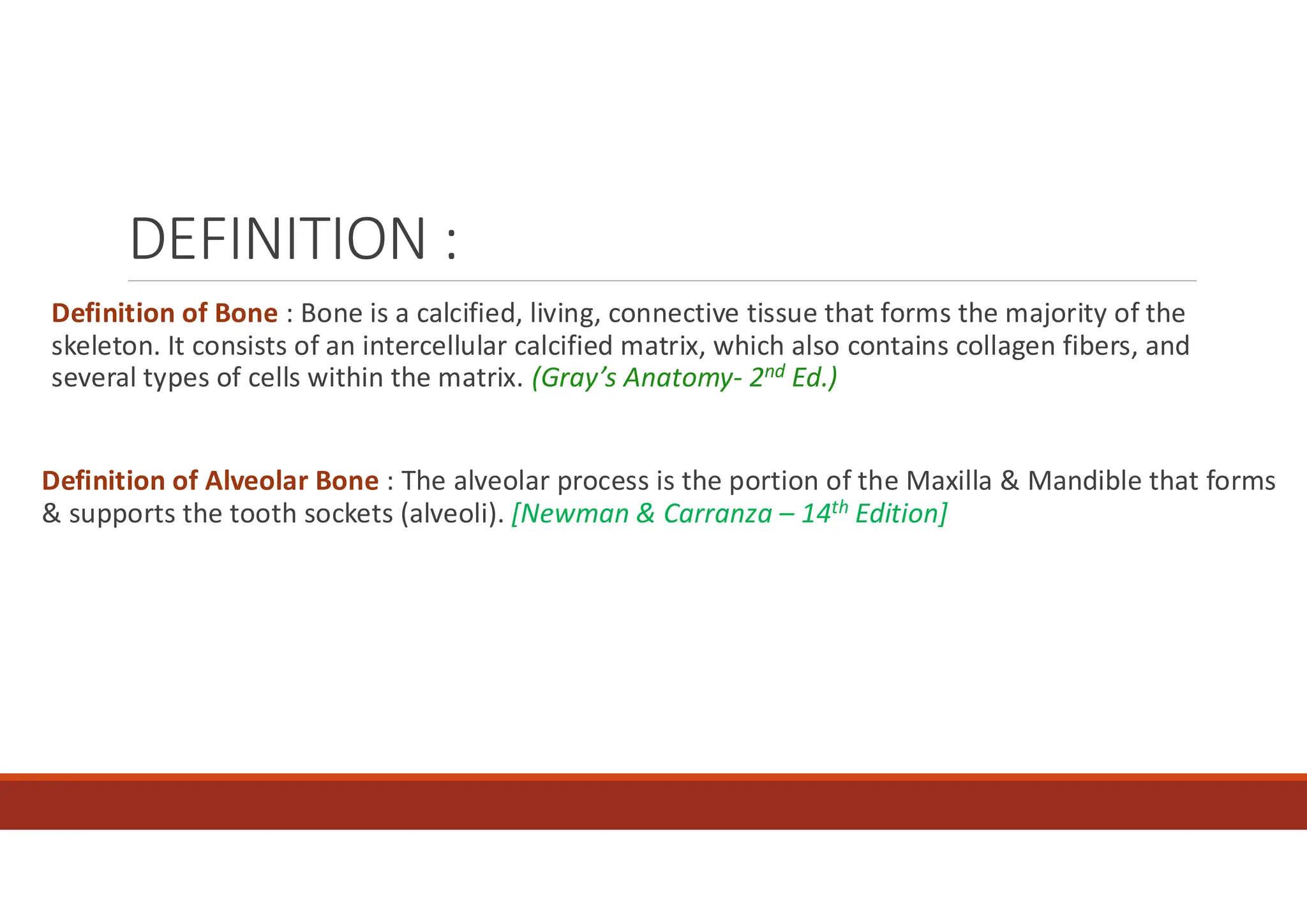 ALVEOLAR BONE (Part-1) : Definition, Classification, Development ...