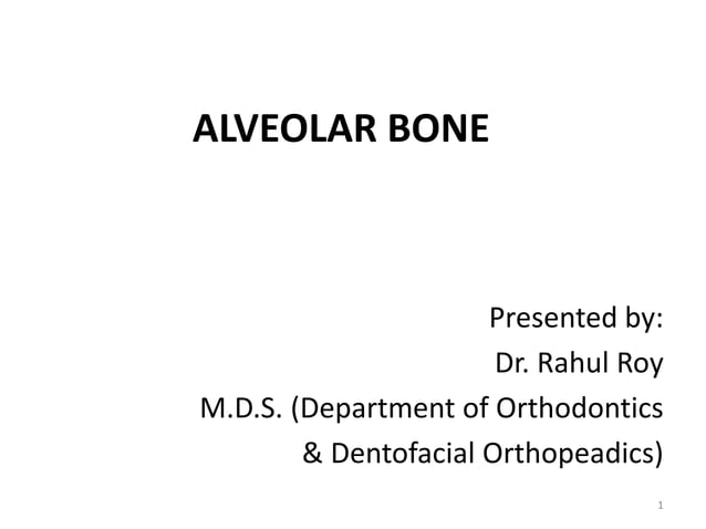 Alveolar bone dr rahul | PPTX