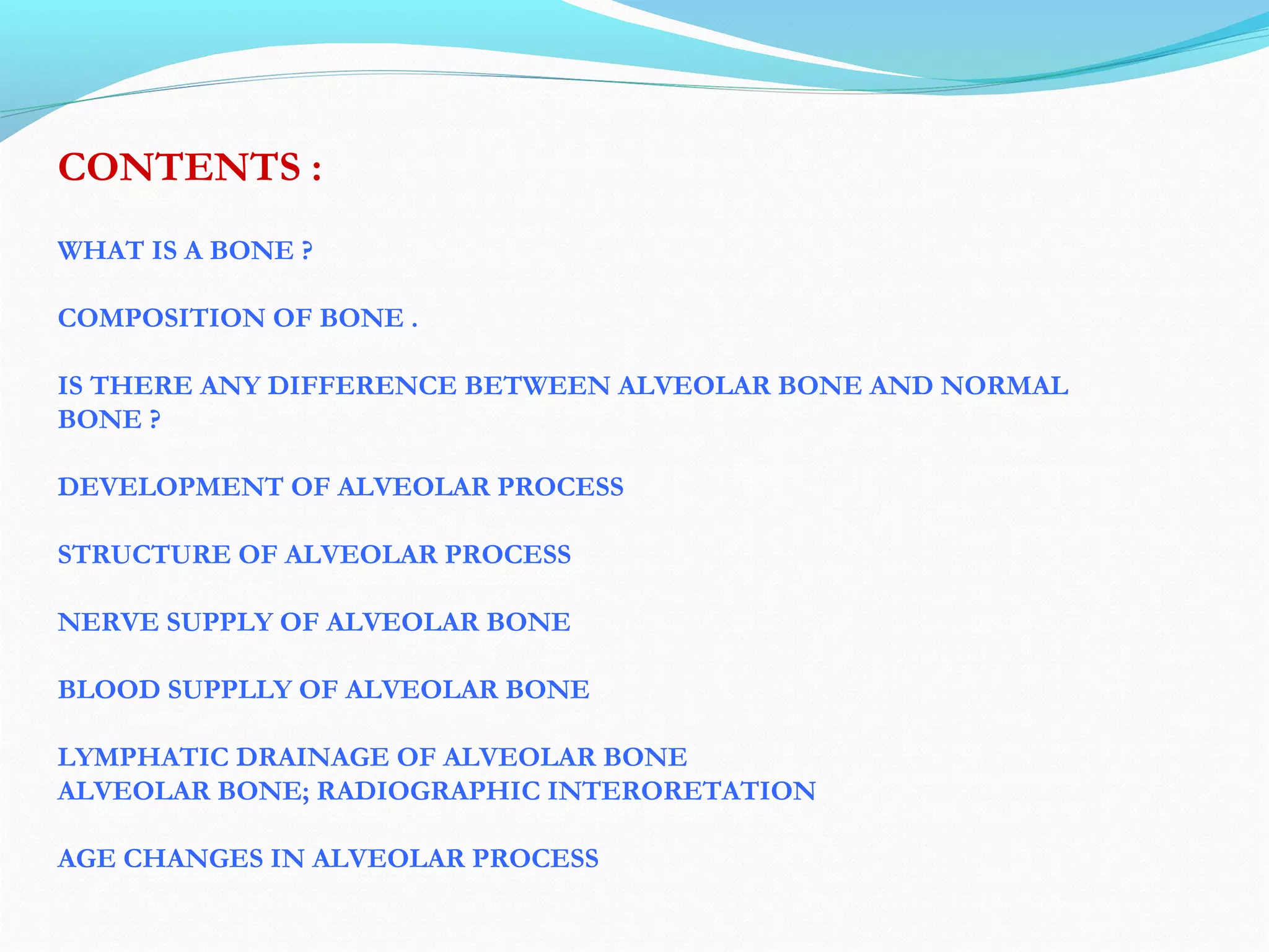 Alveolar bone in health and disease | PPT