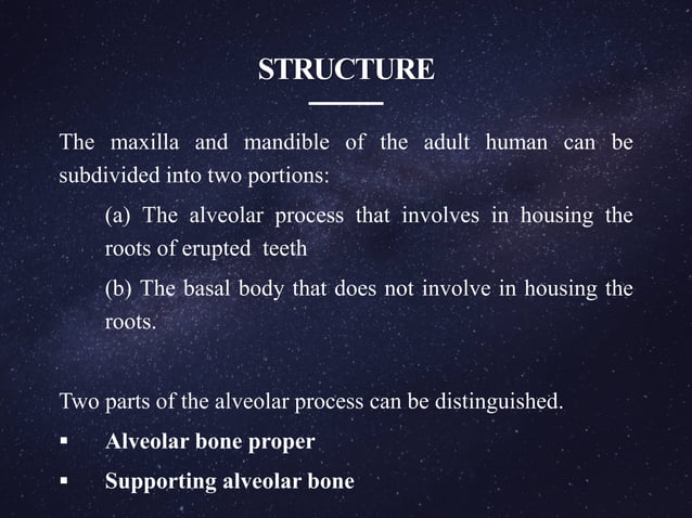 Alveolar process bds class | PPTX