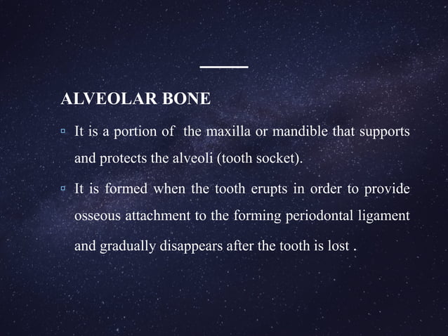 Alveolar process bds class | PPTX