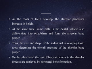 Alveolar process bds class | PPTX