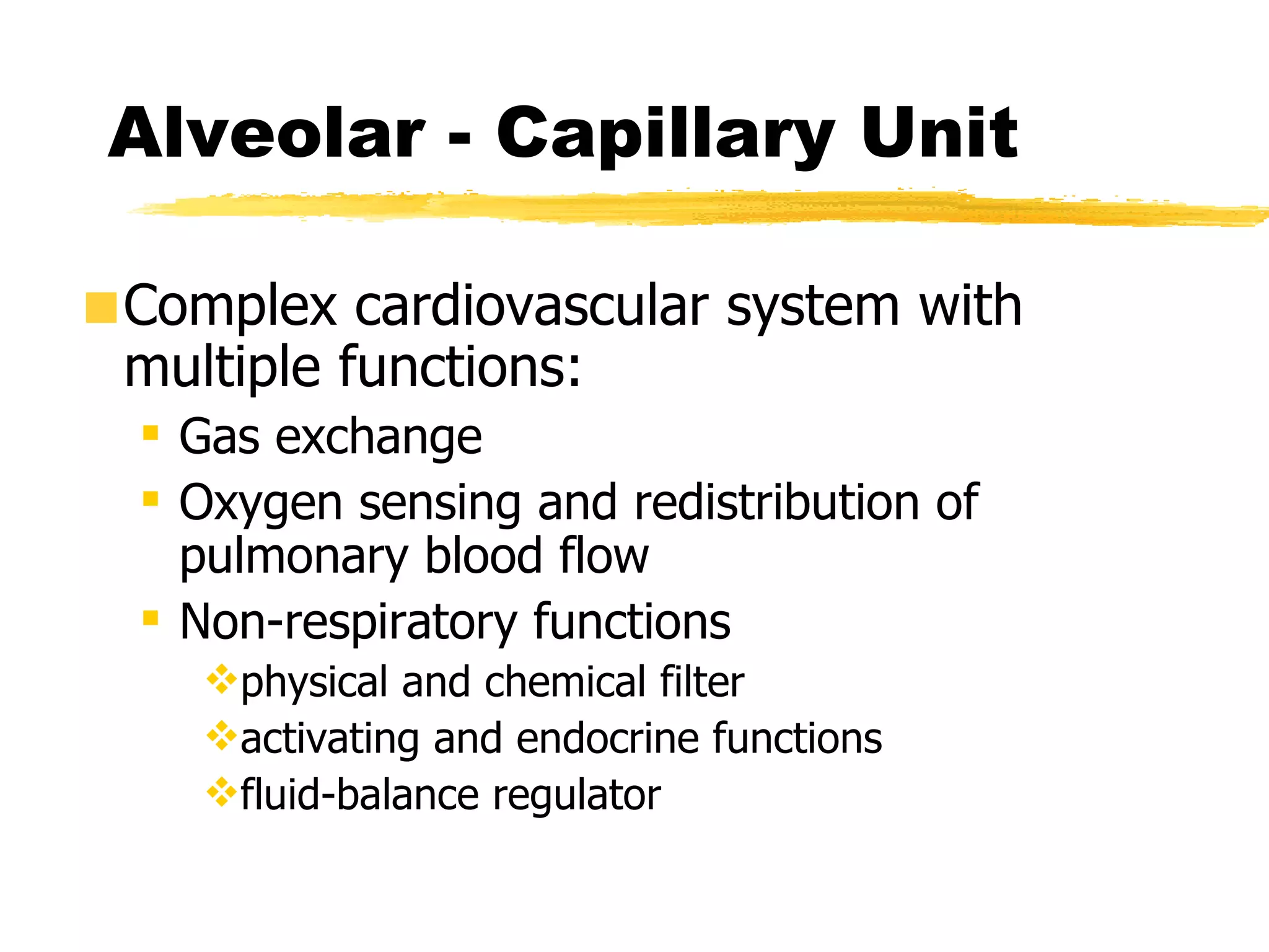 Alveolar Capillary Unit | PPT