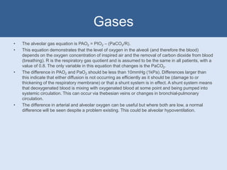 Alveolar gases and diffusion | PPTX