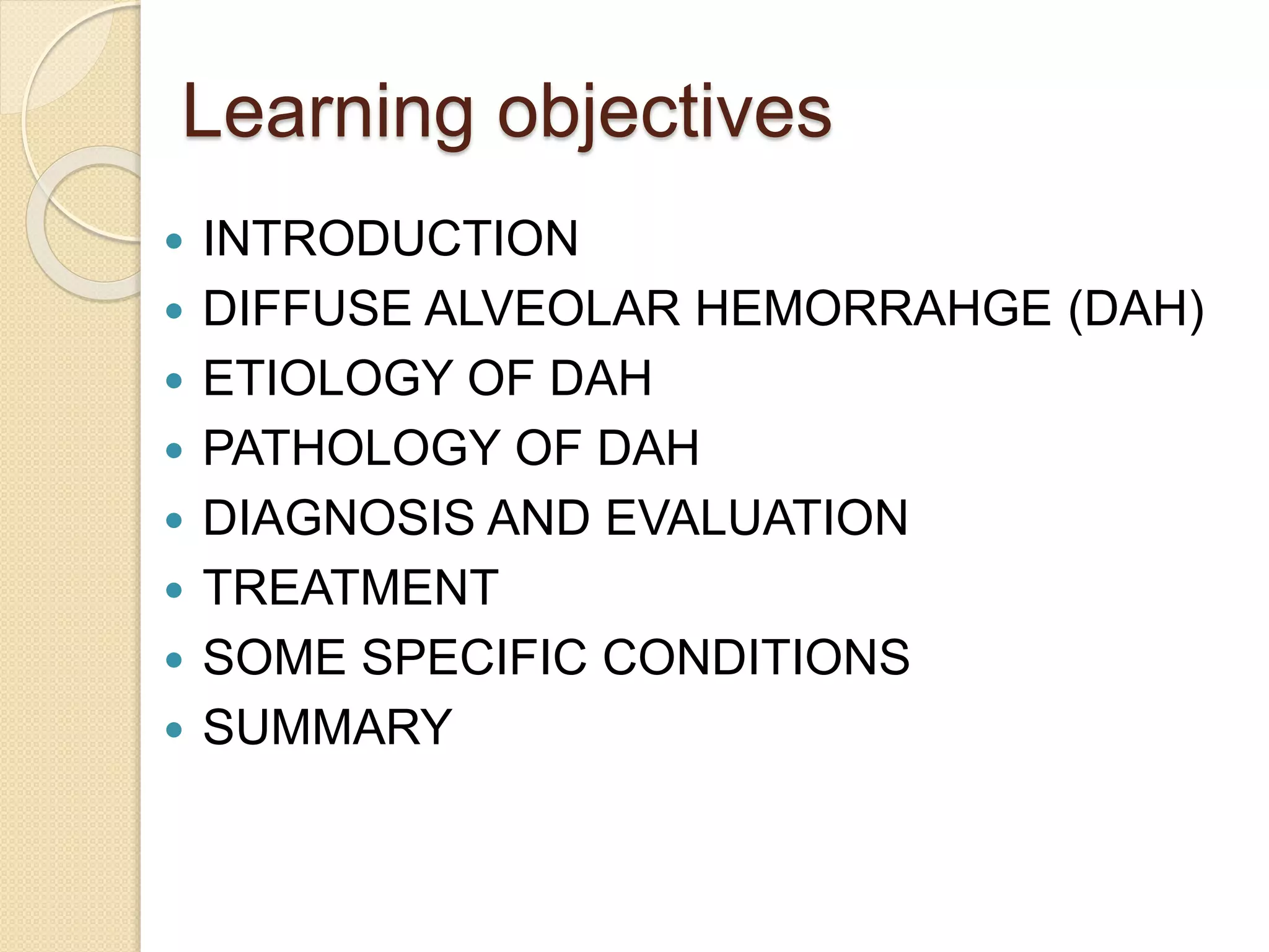 Alveolar hemorrhage | PPTX