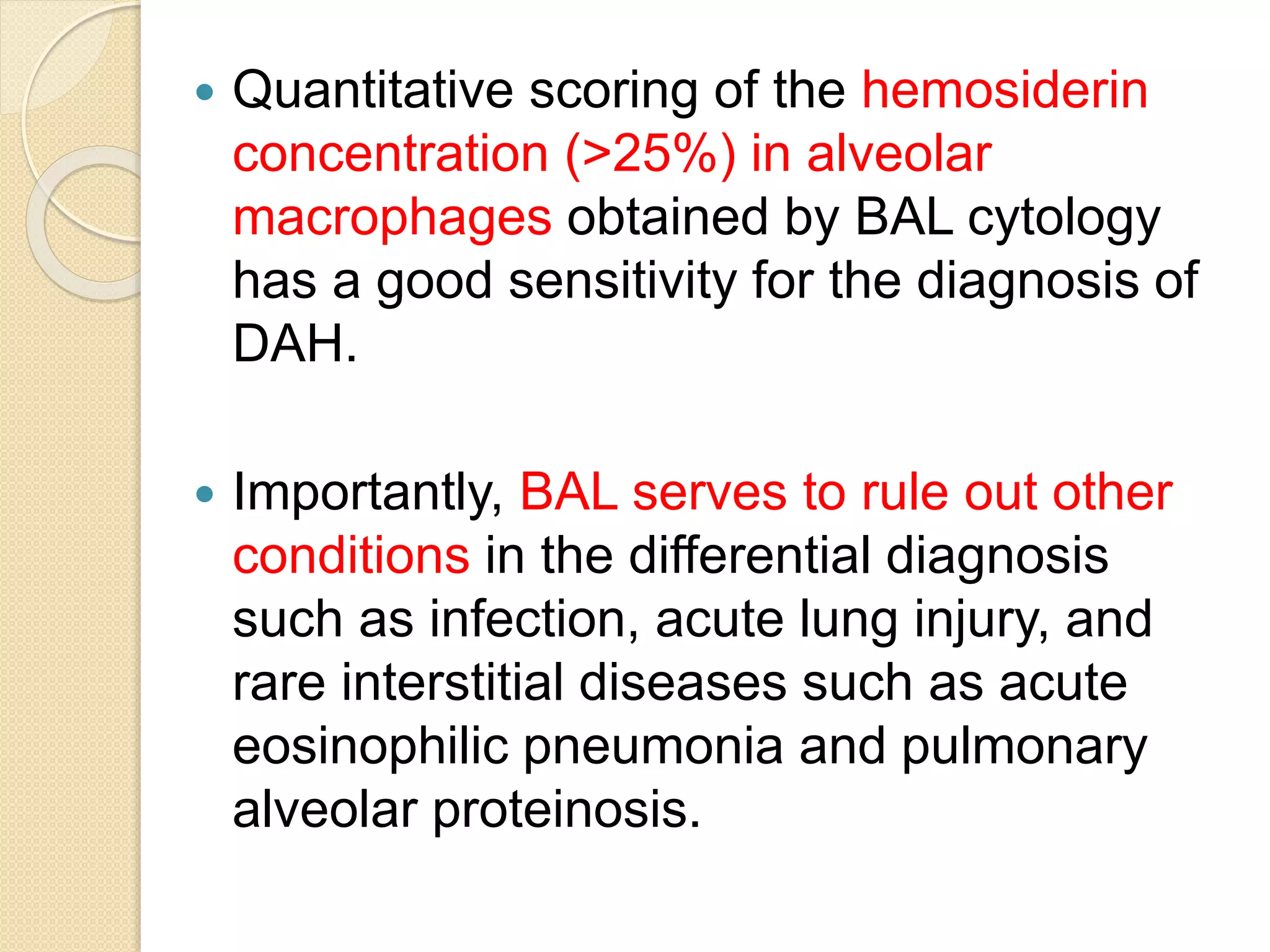 Alveolar hemorrhage | PPTX