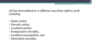 Alveolar osteitis - DIKIOHS DUHS | PPTX | Dental Health | Diseases and ...
