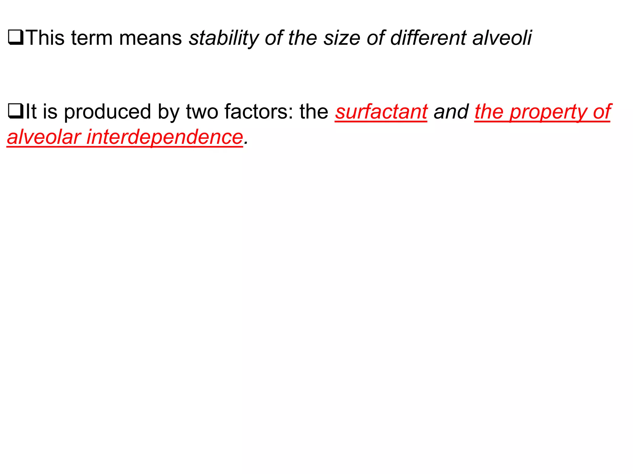 Alveolar stability | PPT | Lung and Respiratory Health | Diseases and ...