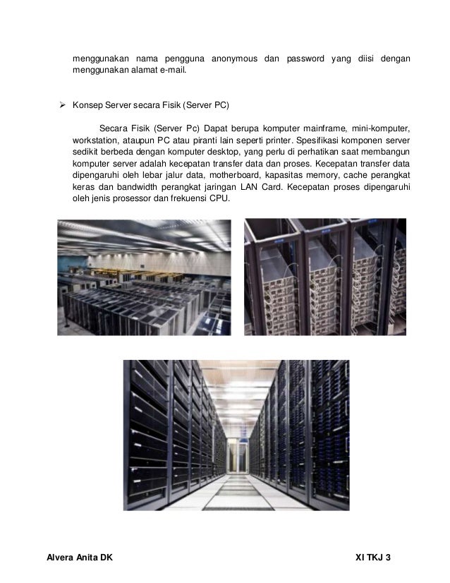 Konsep Server secara Sistem Operasi, Aplikasi dan Fisik (Server PC)