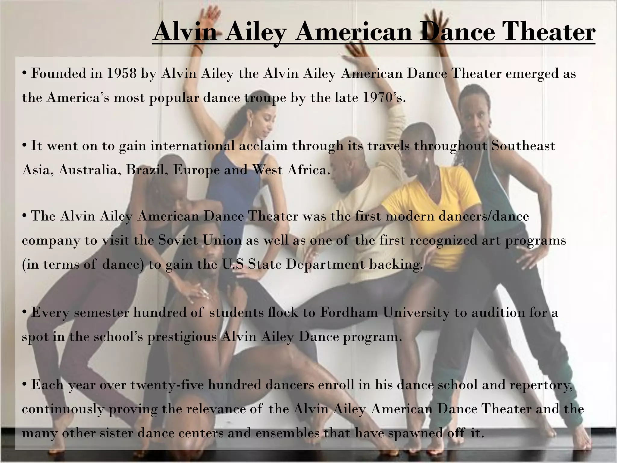 Alvin Ailey Econ Project | PDF