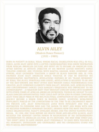 Alvin ailey final | PDF