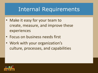 Customer Experience Management: Transparency and Control Requirements