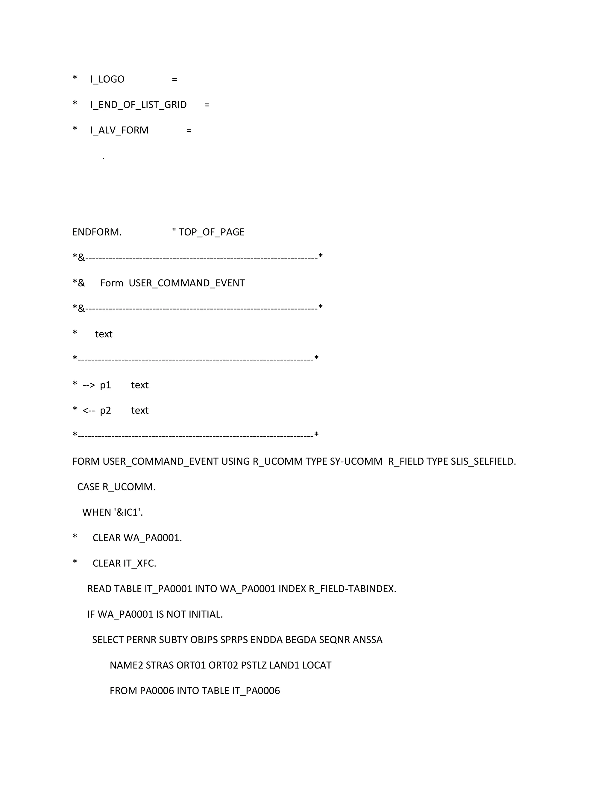 Alv interactive ABAPreport | DOCX