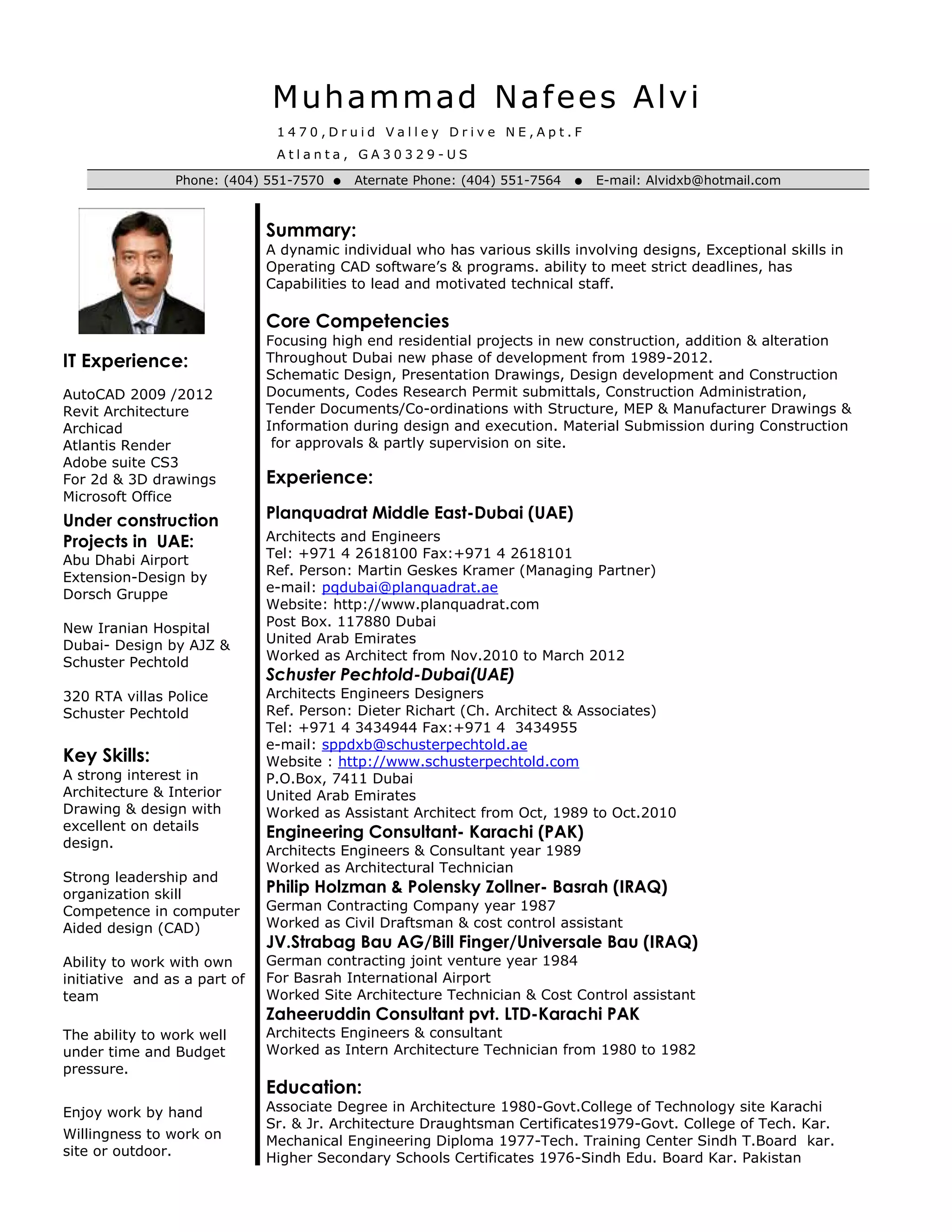 Alvi resume | PDF | Civil Engineering Industry | Industries