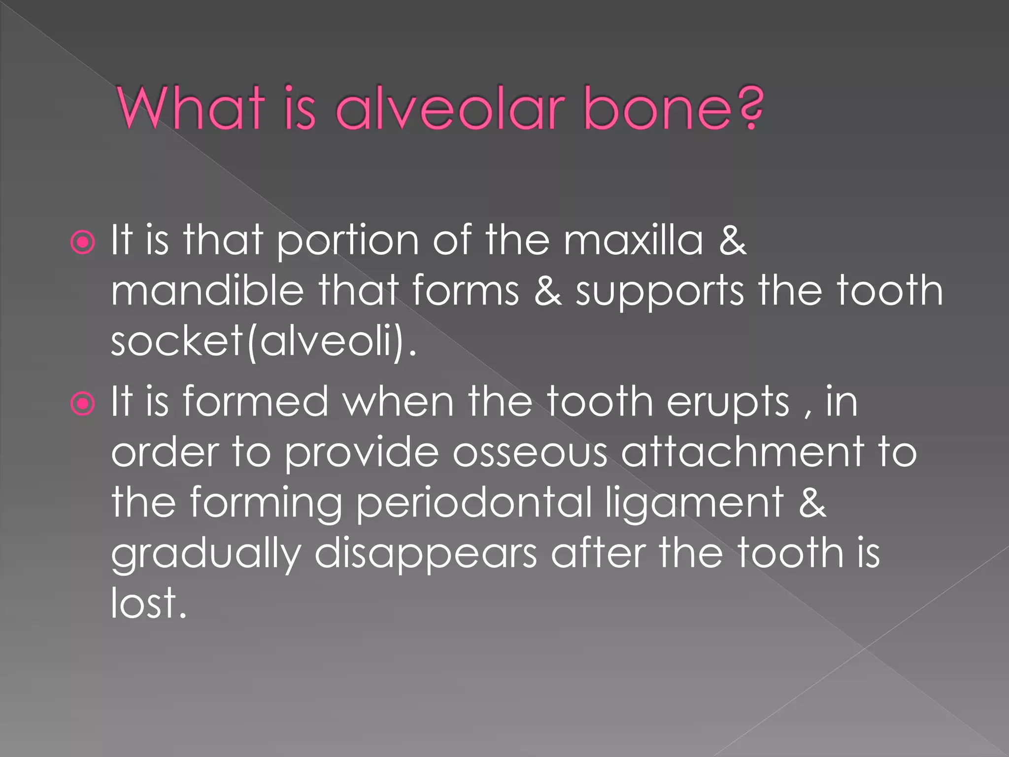 ALVEOLAR BONE | PPTX
