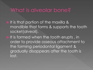 ALVEOLAR BONE | PPTX