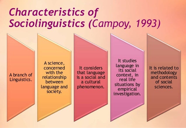 Sociolinguistics