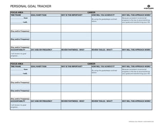 ALWAYS4WRD PERSONAL GOAL TRACKER | PDF