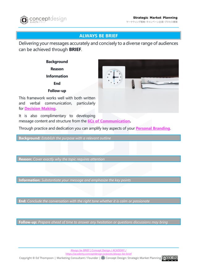 ALWAYS BE BRIEF (WORKSHEET) | PDF