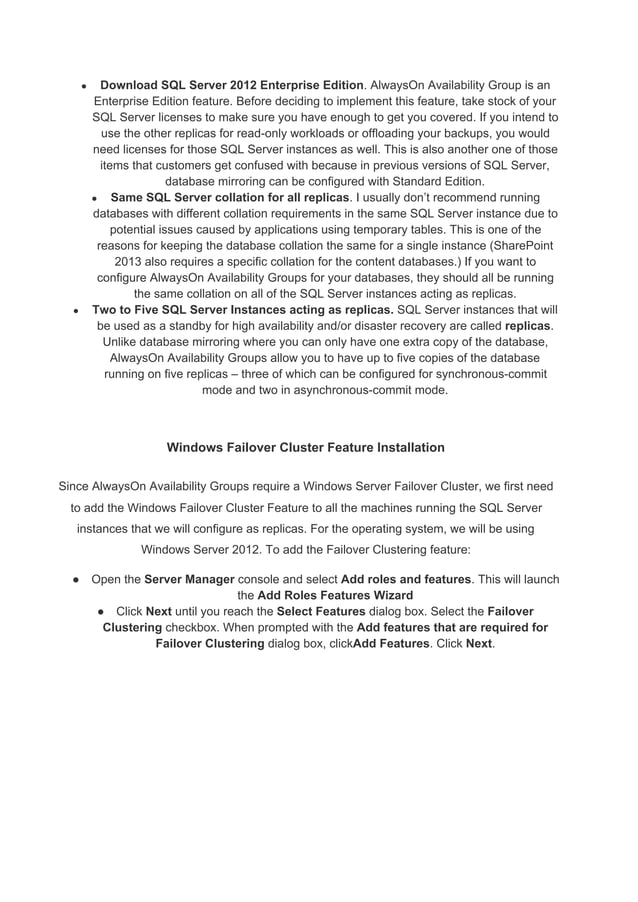 Always on availability group | PDF | Databases | Computer Software and Applications