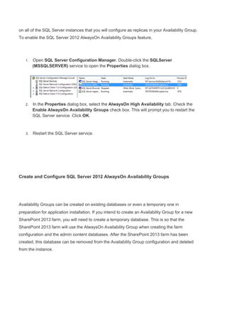 Always on availability group | PDF | Databases | Computer Software and Applications