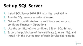 SQL Server for Dynamics 365 Finance and Operations (LBD - On Premises) | PPTX