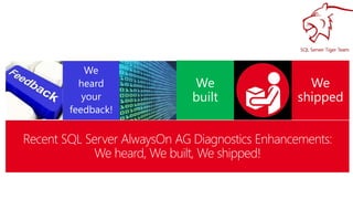 AlwaysOn Troubleshooting Improvements | PPT