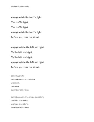 Always watch the traffic light | DOCX