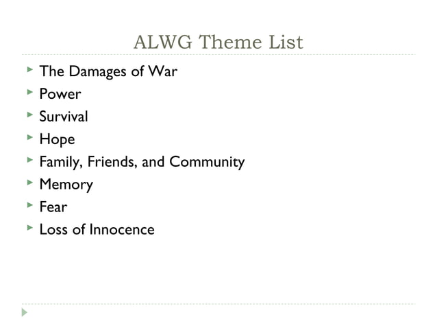 ALWG Damages of War | PPT