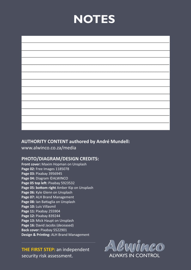 Security risk assessment - Alwinco | PDF