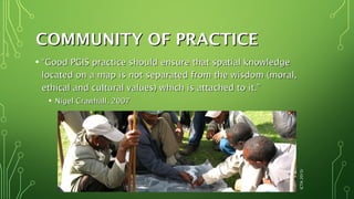 Participatory mapping processes for data generation and exchange in ...