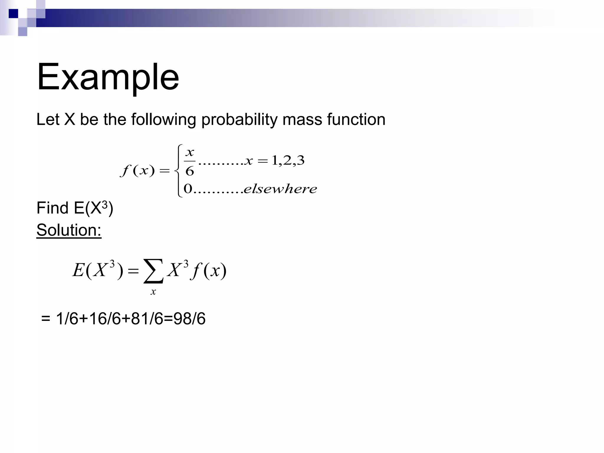Expectation Of Discrete Random Variableppt
