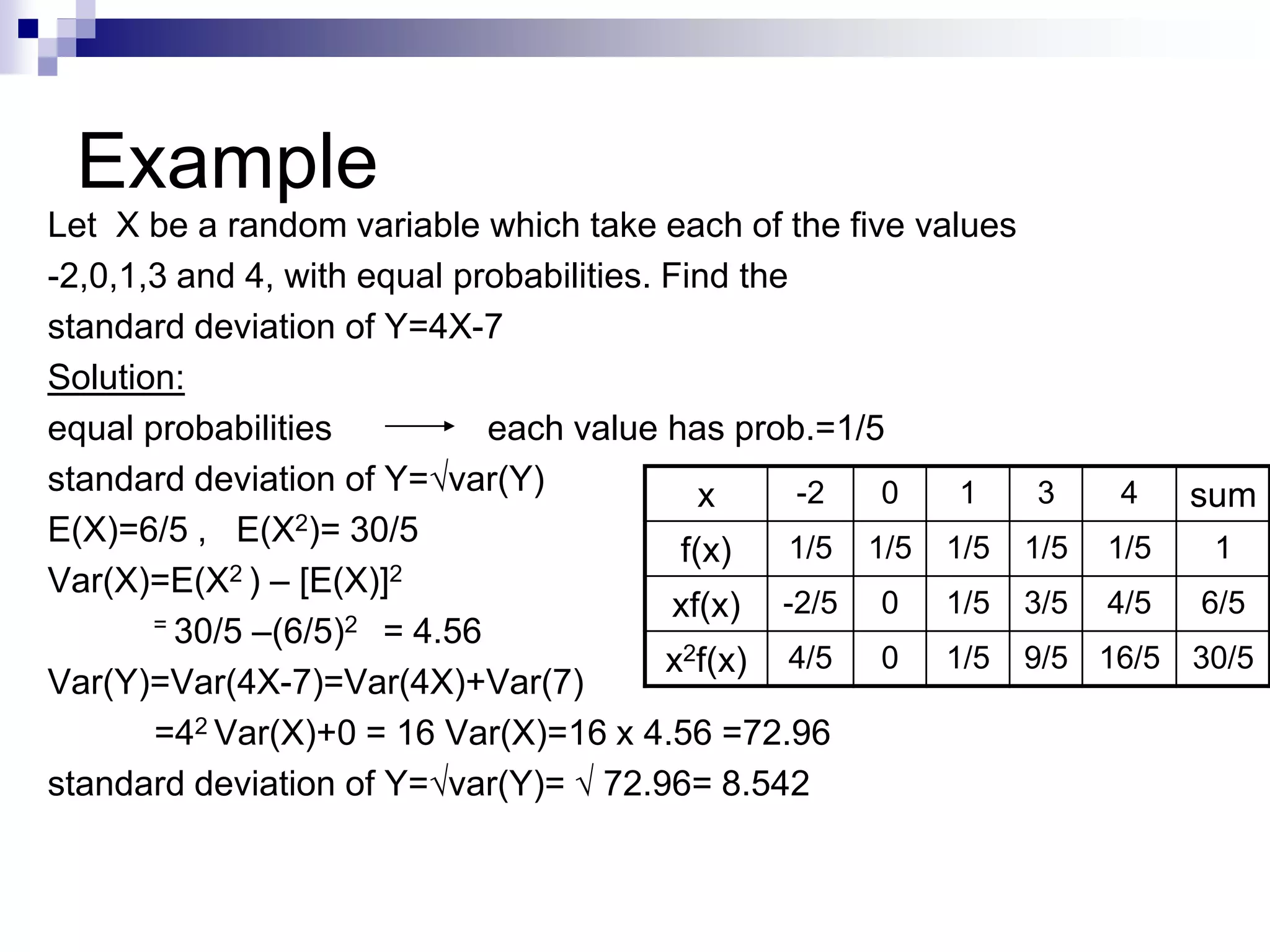 Expectation Of Discrete Random Variableppt 2692
