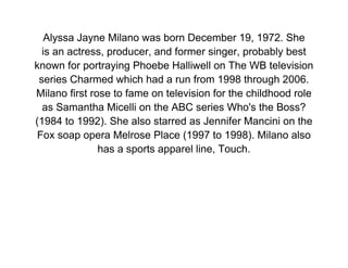 Alyssa Milano Pictures | PDF