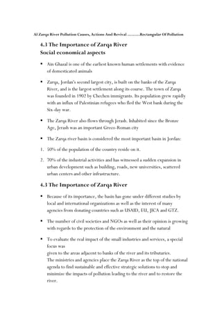 Al zarqa river pollution causes, actions and revival ………rectangular of ...