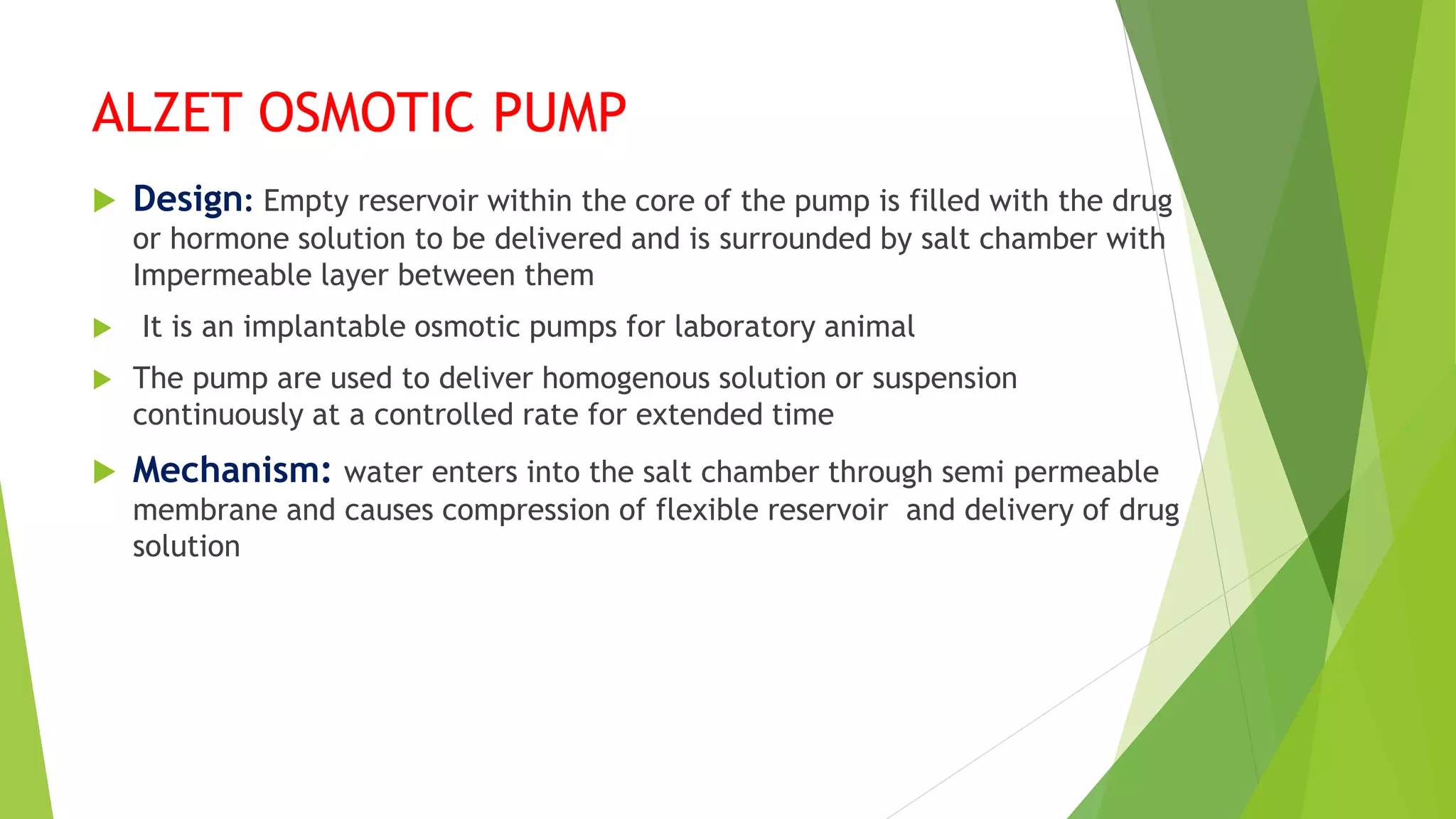 Alzet osmotic pump | PPTX