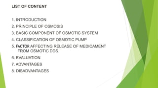 Alzet osmotic pump | PPTX