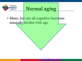 Alzheimer Dementia: The Threshold Between Normal Aging and Disease ...
