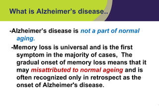 Alzheimer disease | PPT