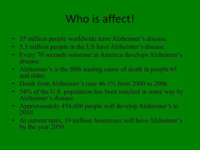 Alzheimer powerpoint | PPTX | Brain and Nervous System Disorders ...