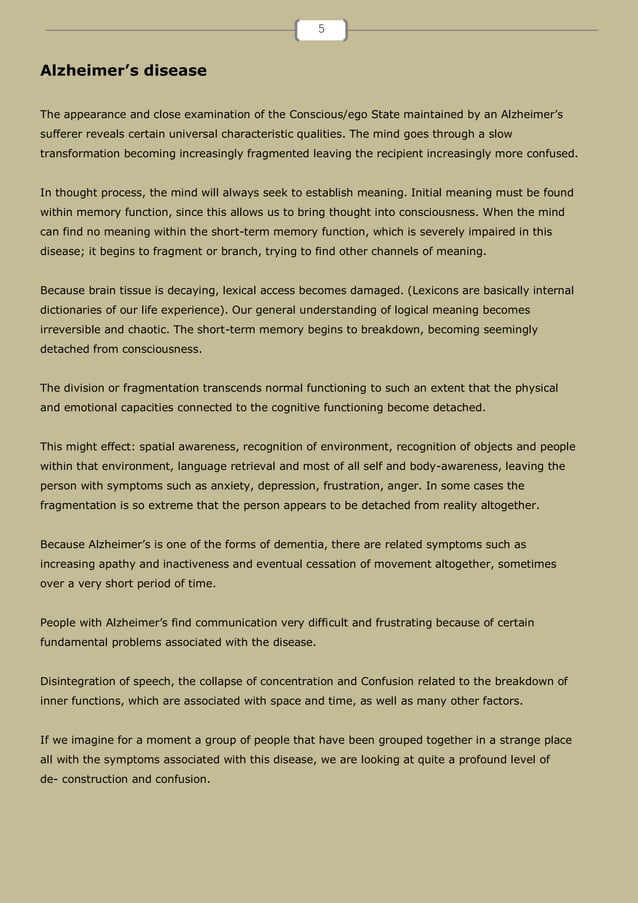 ALZHEIMERS AND DRAMATHERAPY | PDF